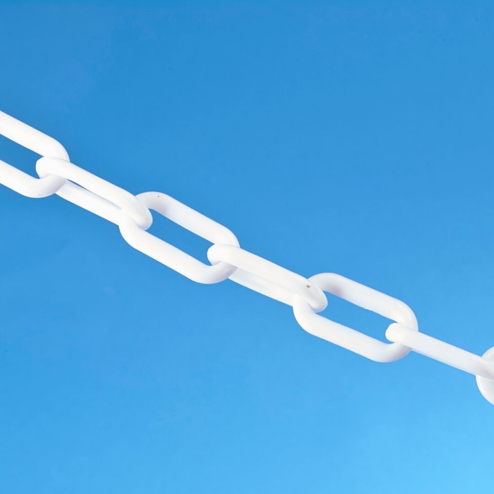 Chaine plastique blanc Ø8 mm 25 m