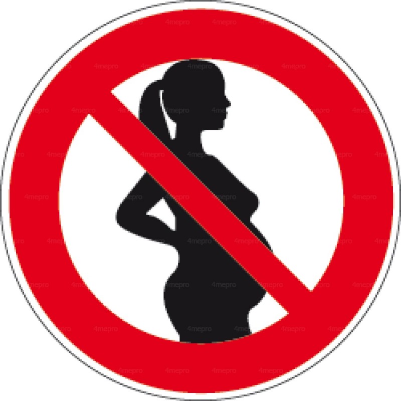 Panneau rond d'interdiction aux femmes enceintes Panneau rond d'interdiction aux femmes enceintes