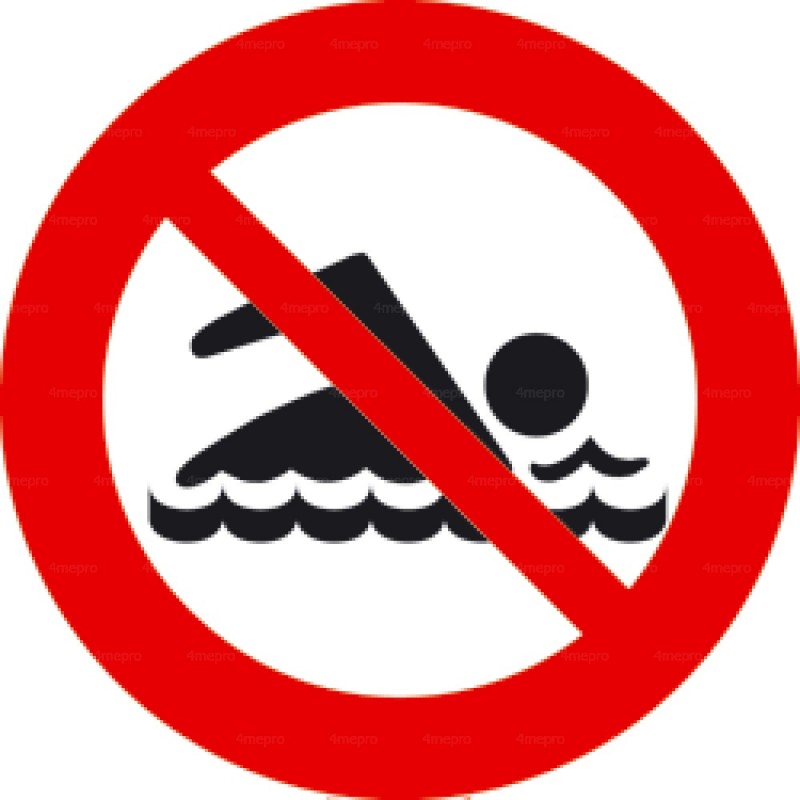 Panneau baignade interdite