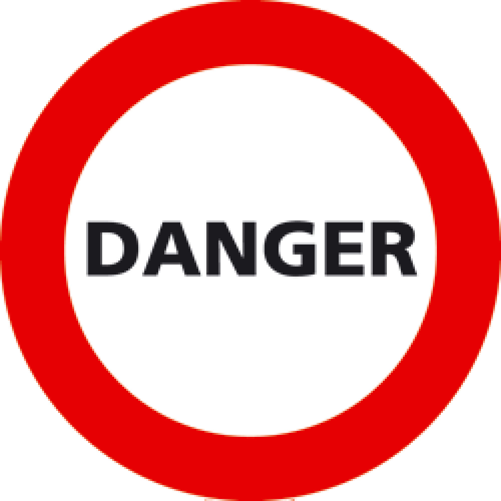 Panneau rond interdiction danger