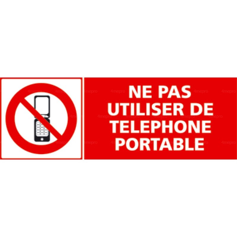 Panneau rectangulaire ne pas utiliser de téléphone portable