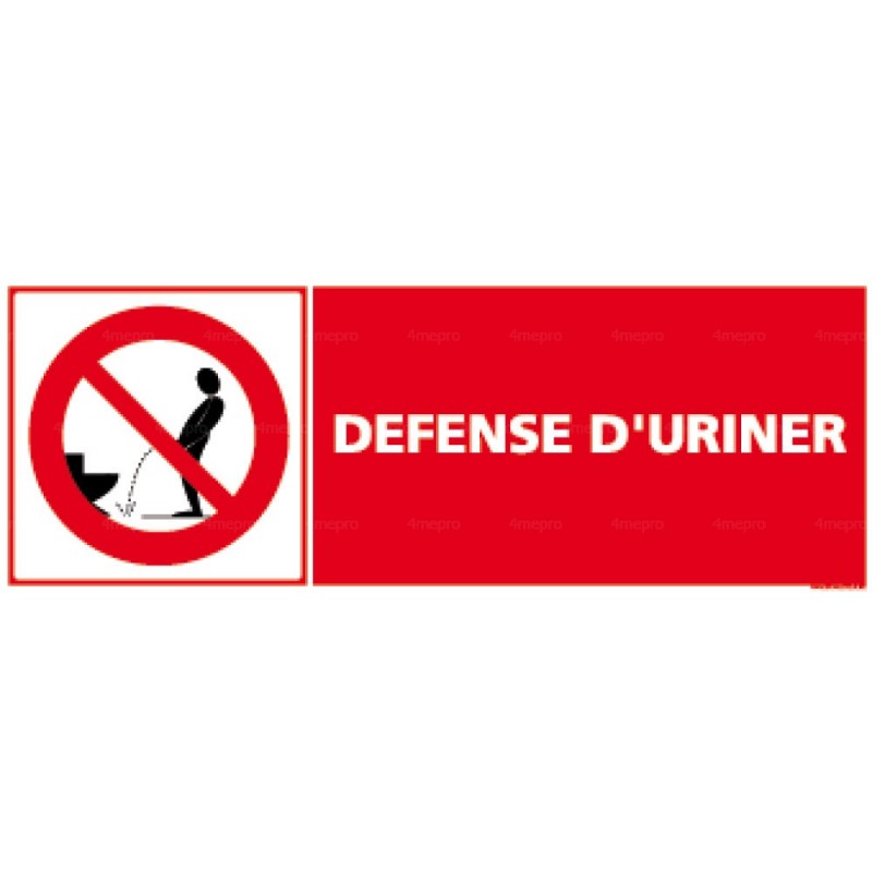 Panneau rectangulaire défense d'uriner hors des toilettes