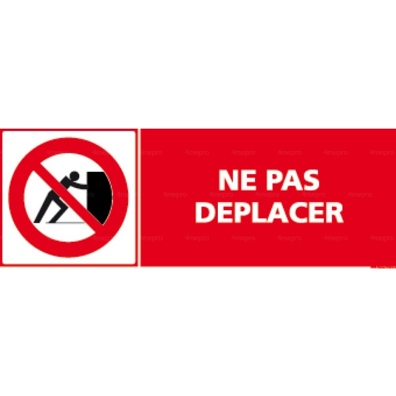 Panneau rectangulaire ne pas déplacer les charges