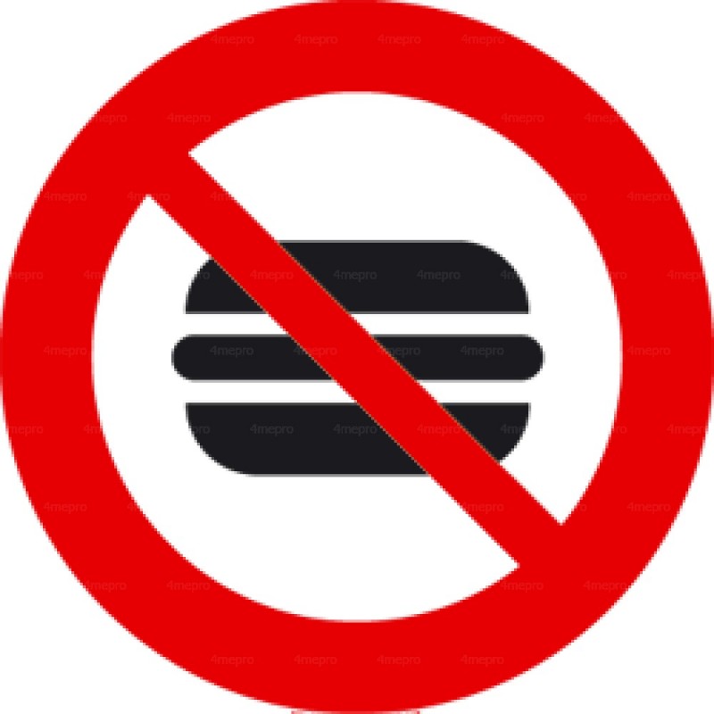 Panneau Interdit de manger
