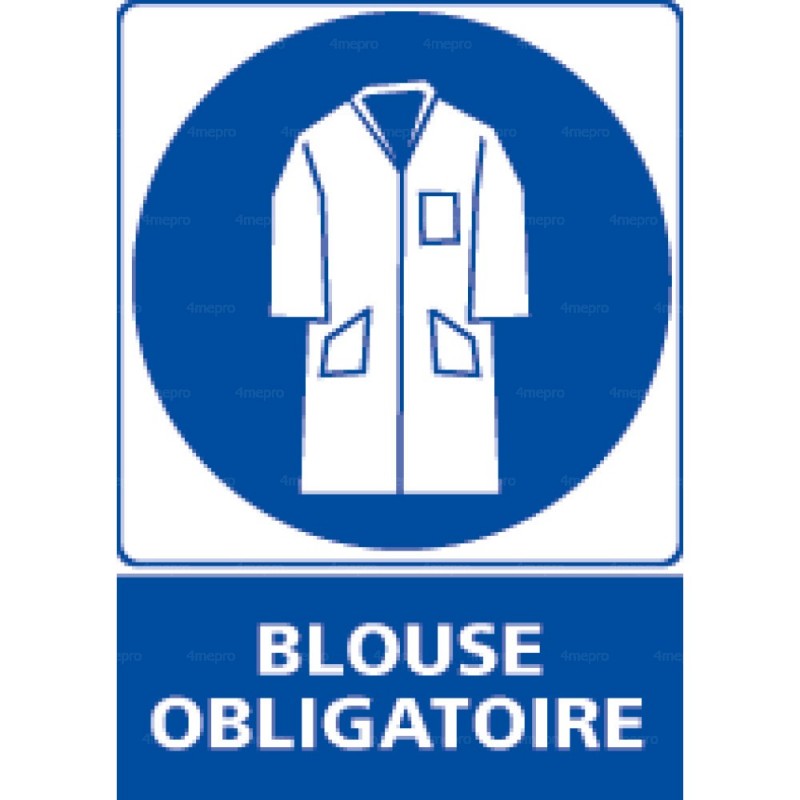 Panneau vertical rectangulaire Blouse Obligatoire