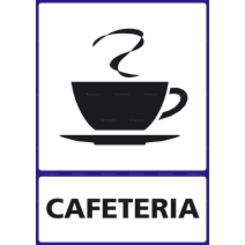 Panneau Cafétariat avec pictogramme