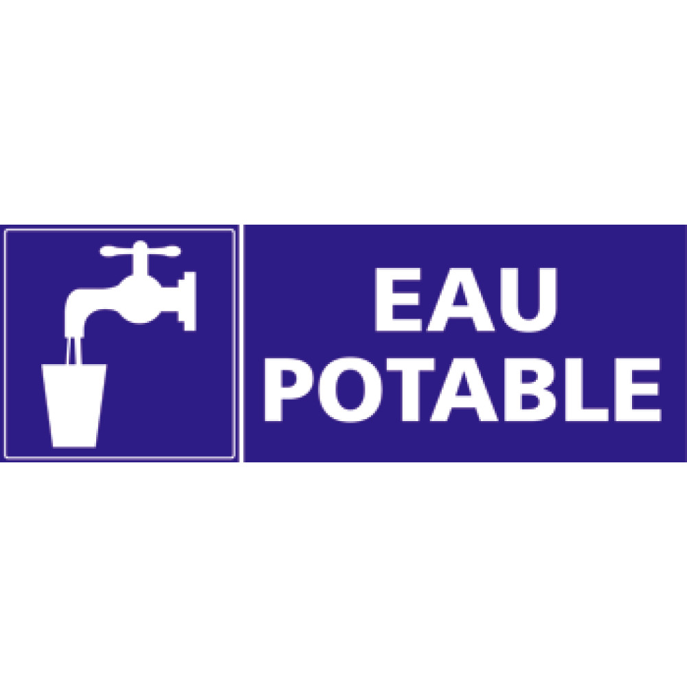 Panneau Eau potable avec pictogramme