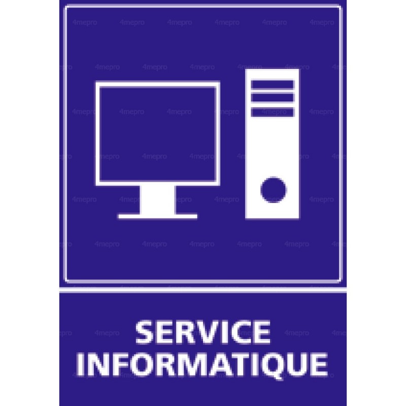 Panneau Service informatique + pictogramme