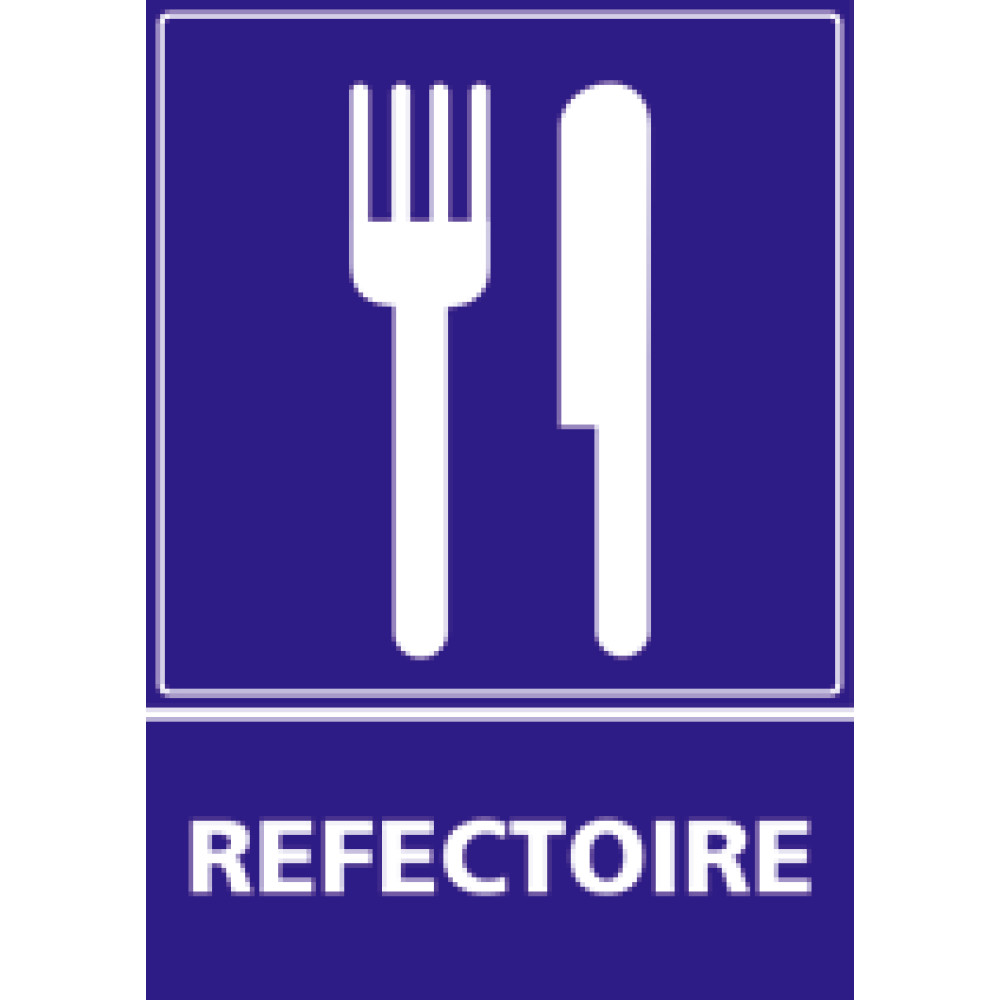 Panneau d'information de restauration rectangulaire Réfectoire