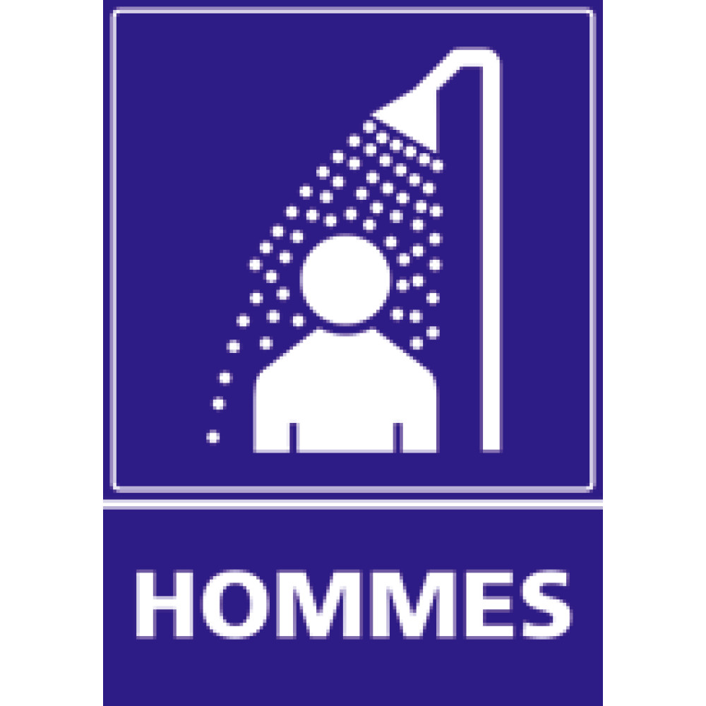 Panneau de signalisation Douches hommes