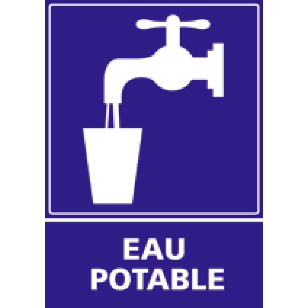 Panneau de signalisation Eau potable