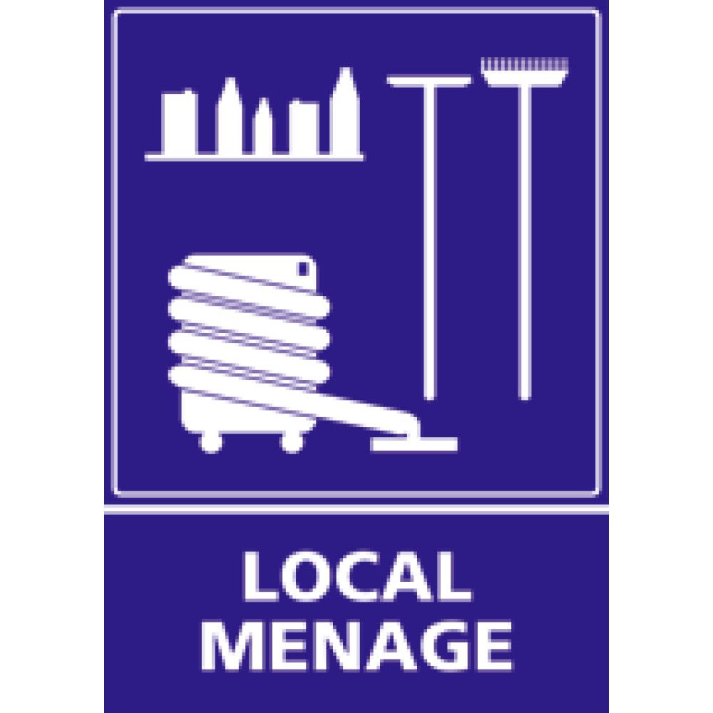 Panneau Local ménage + pictogrammes