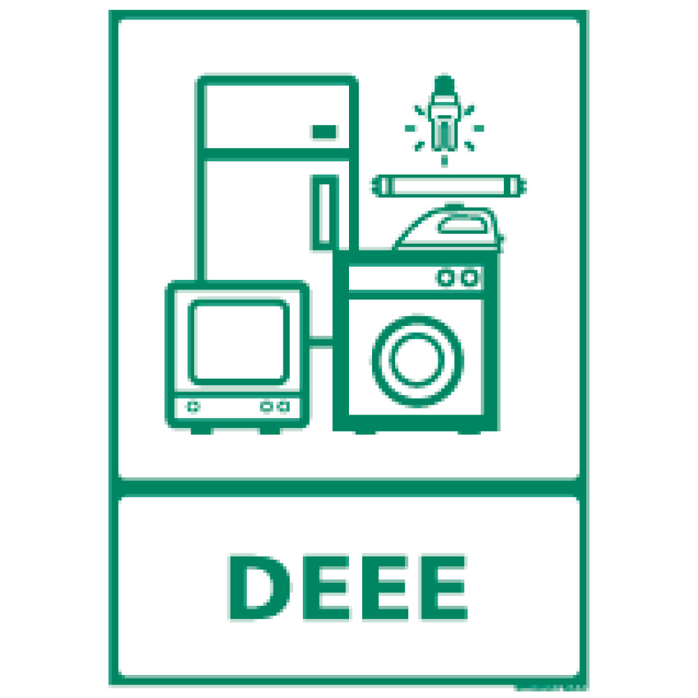Panneau DEEE avec pictogramme