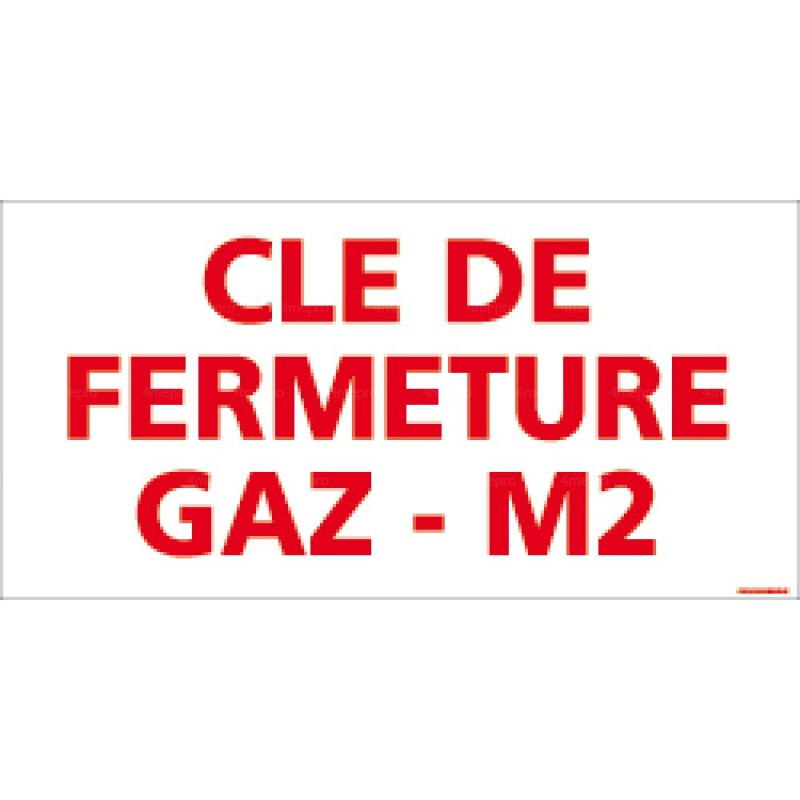 Panneau Clé de fermeture gaz M2