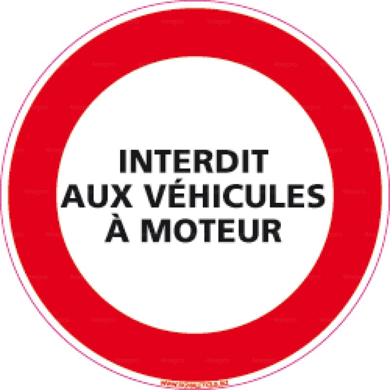 Panneau rond Interdit aux véhicules à moteur