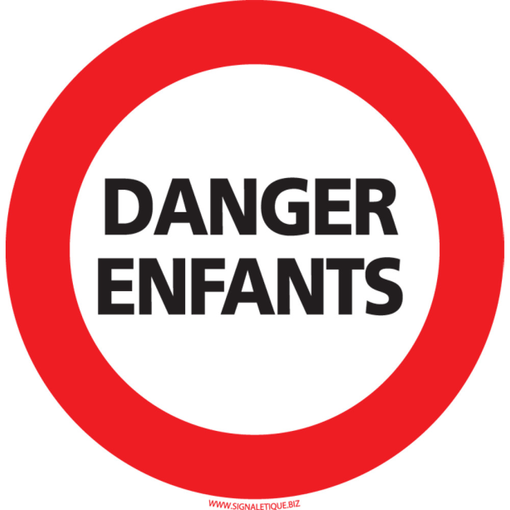 Panneau de signalisation Danger enfants