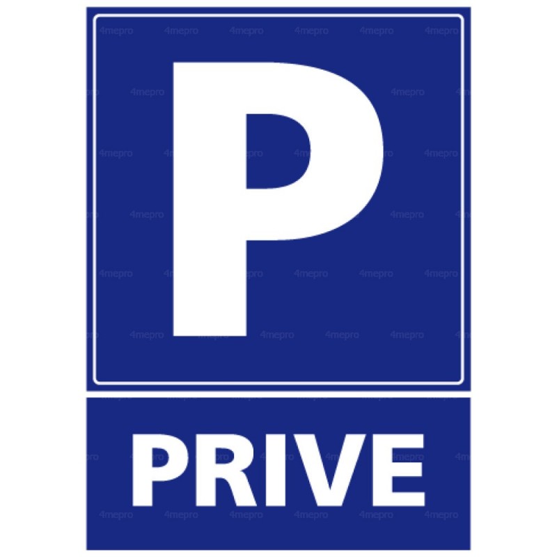Panneau de parking rectangulaire Privé