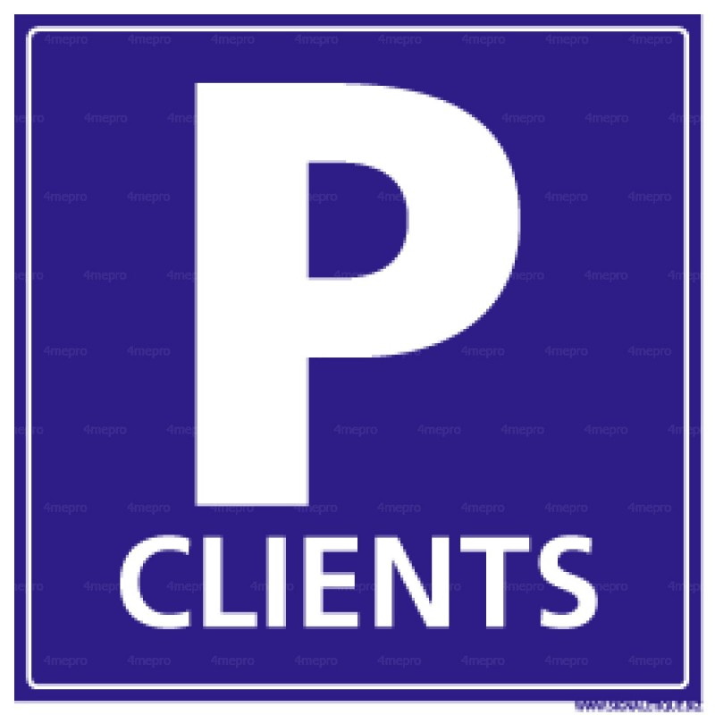 Panneau pour parking Clients