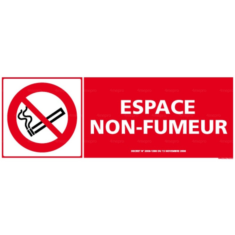 Panneau de signalisation Espace non-fumeur