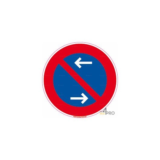 Panneau rond Stationnement interdit avec flèche en bas et en haut Panneau rond Stationnement interdit avec flèche en bas et en haut